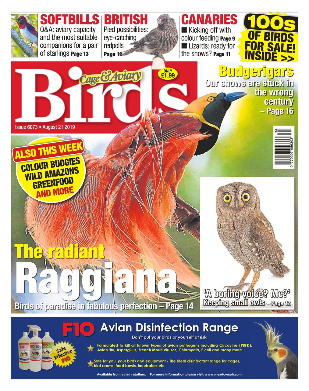 Cage & Aviary Birds Magazine - 21/08/2019 Back Issue