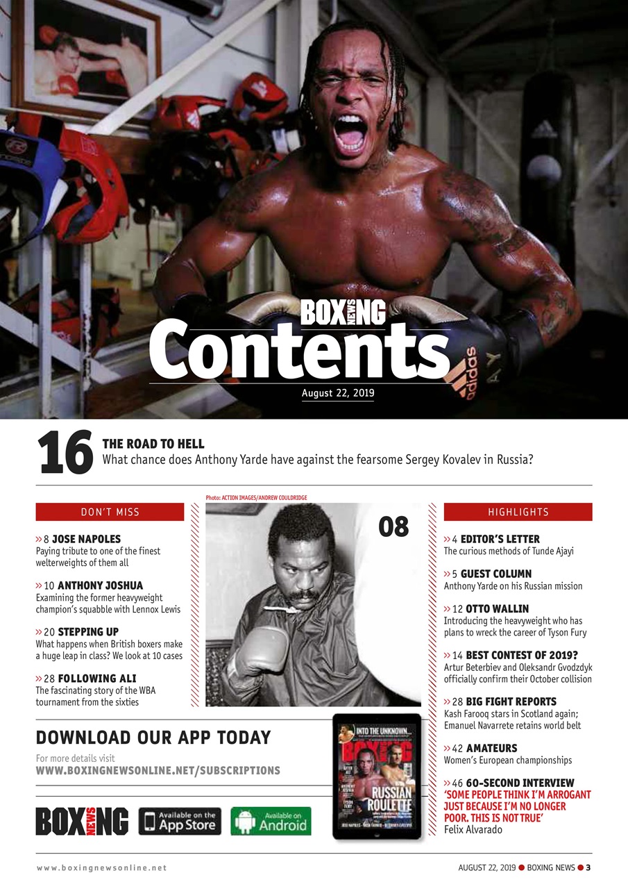 Boxing News Magazine - 20-Aug Back Issue
