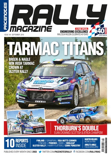 Pacenotes Rally magazine - Issue 181 - Sept 2019 Back Issue