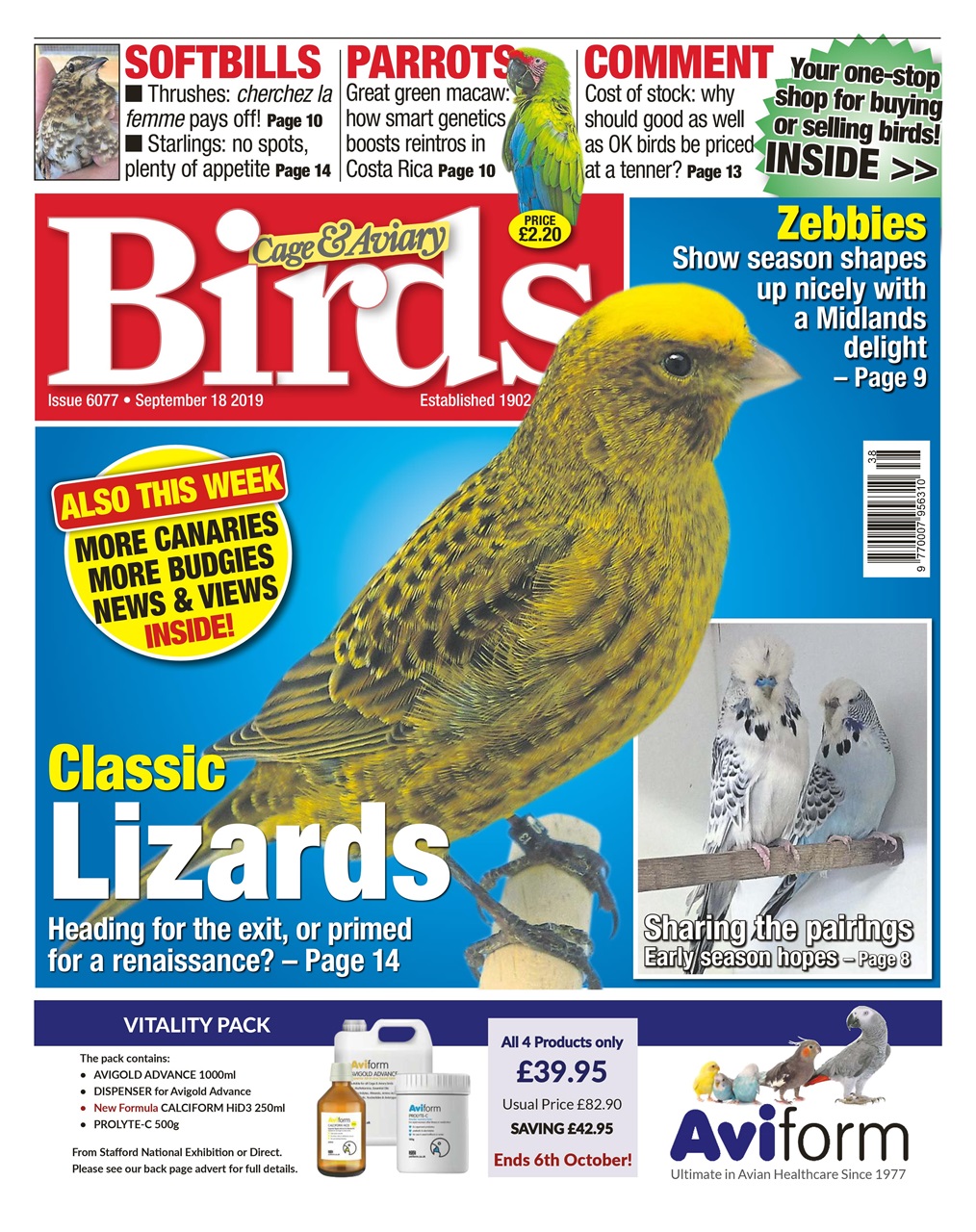 Cage & Aviary Birds Magazine - 18/09/2019 Back Issue