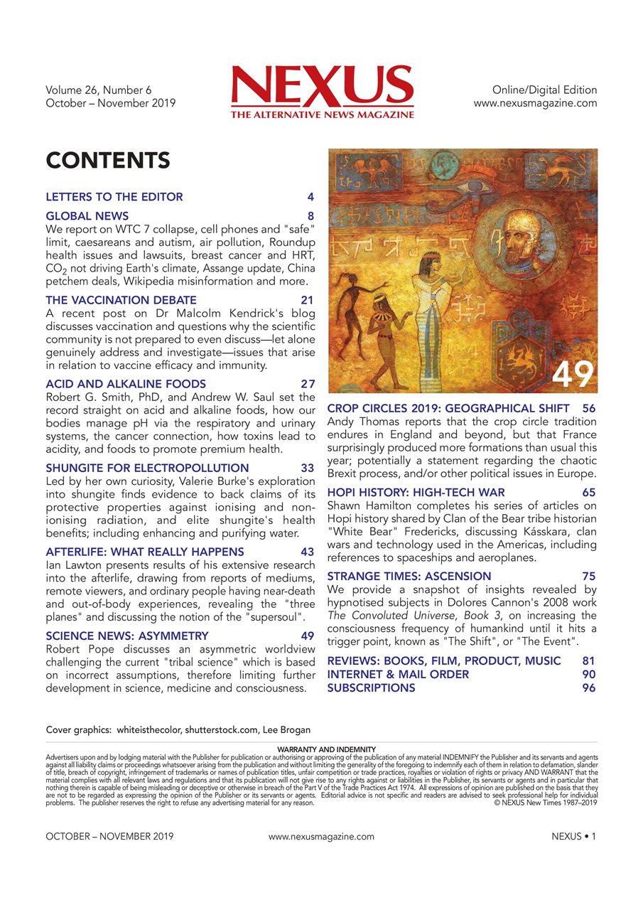 Nexus Magazine - Oct – Nov 2019 Back Issue