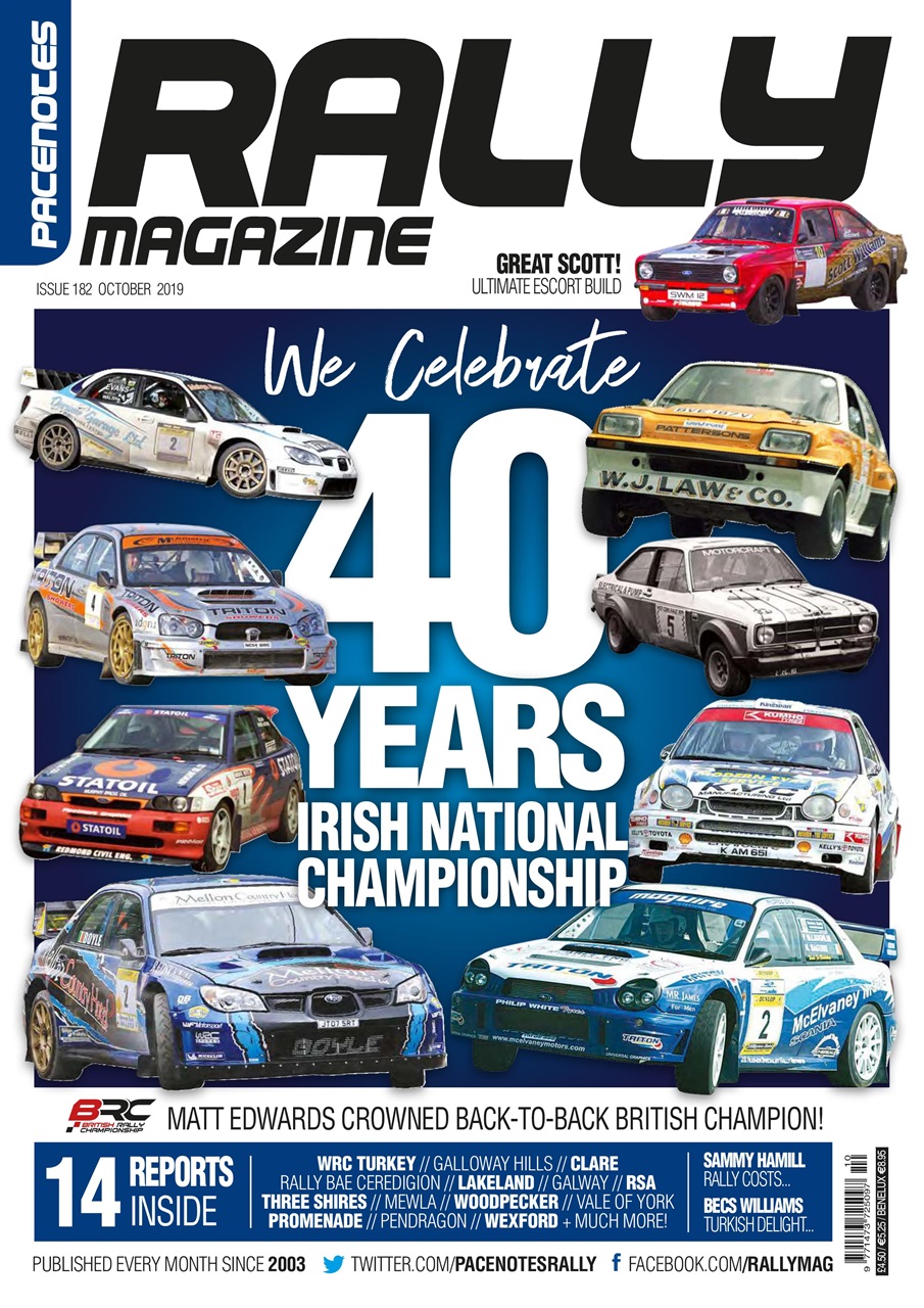 Pacenotes Rally magazine - Issue 182 - Oct 2019 Back Issue