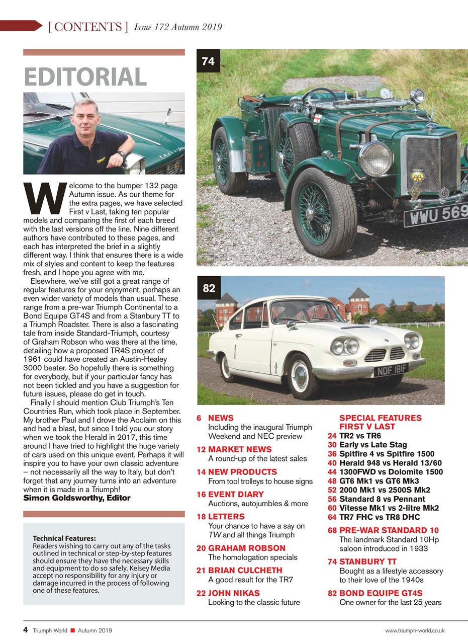 Triumph World Magazine - Autumn 2019 Back Issue