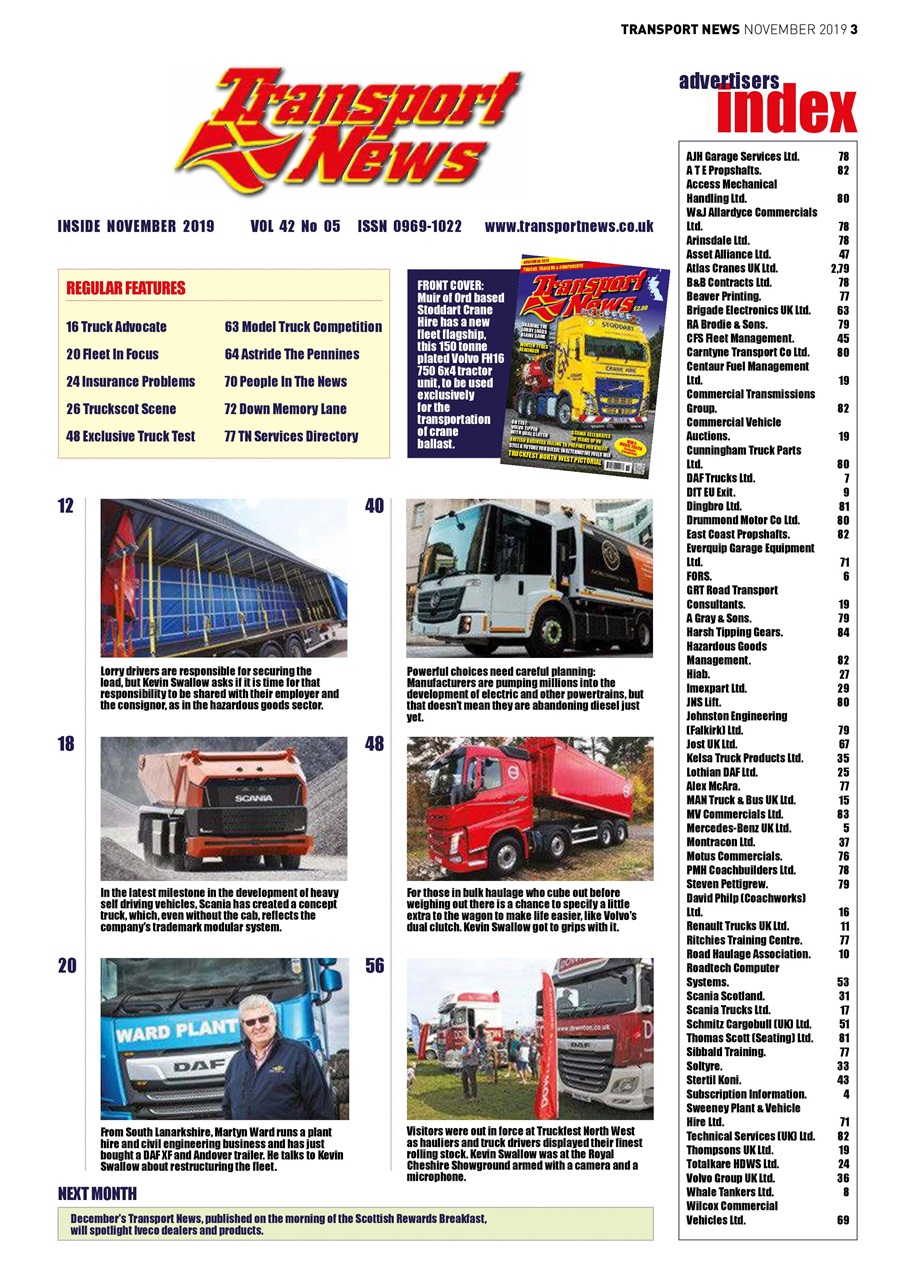 Transport News Magazine - November 2019 Back Issue