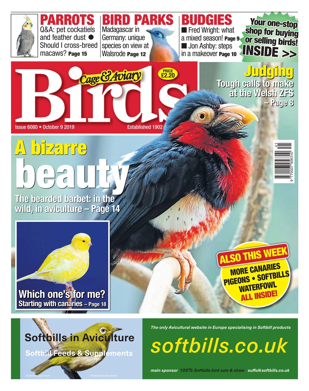 Cage & Aviary Birds Magazine - 09/10/2019 Back Issue