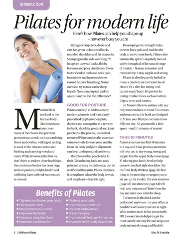 Slim Fit & Healthy Magazine - 10 Minute Pilates Back Issue