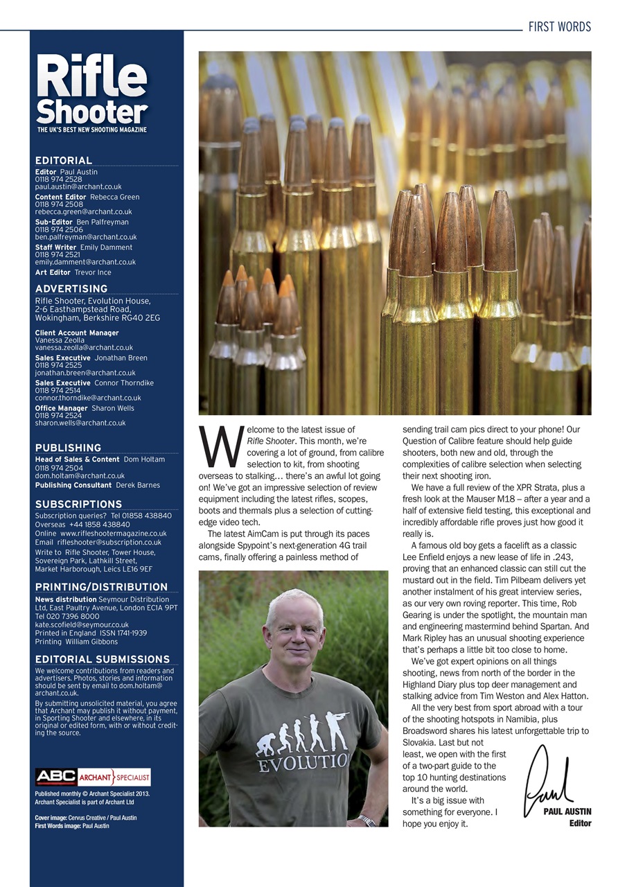 Rifle Shooter Magazine - November 2019 Back Issue