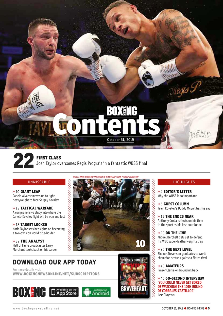 Boxing News Magazine - 29-Oct Back Issue