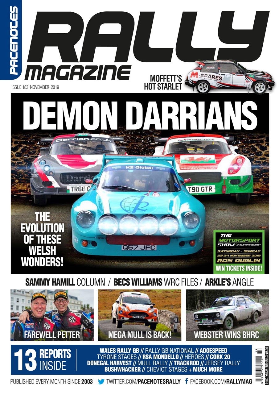 Pacenotes Rally magazine - Issue 183 - Nov 2019 Back Issue