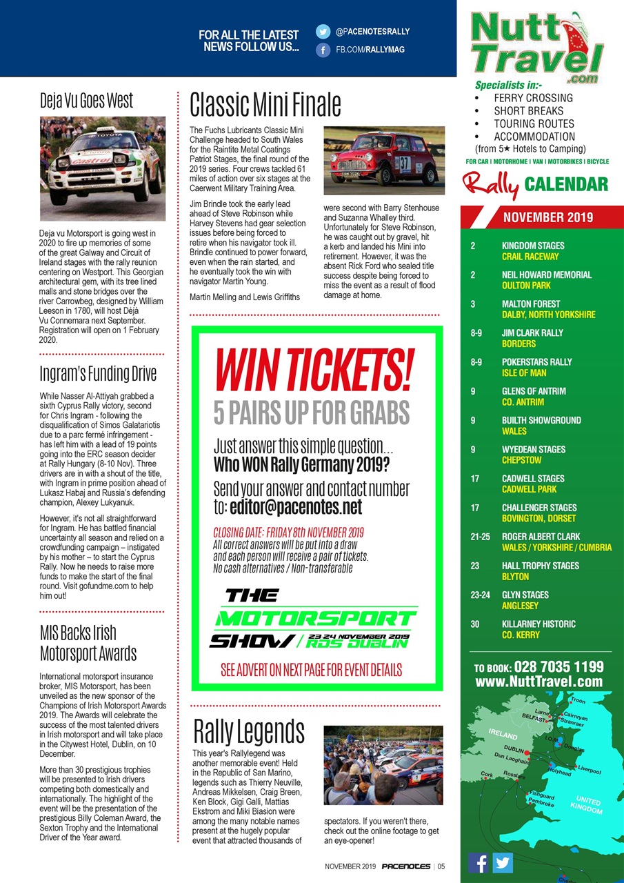 Pacenotes Rally magazine - Issue 183 - Nov 2019 Subscriptions | Pocketmags