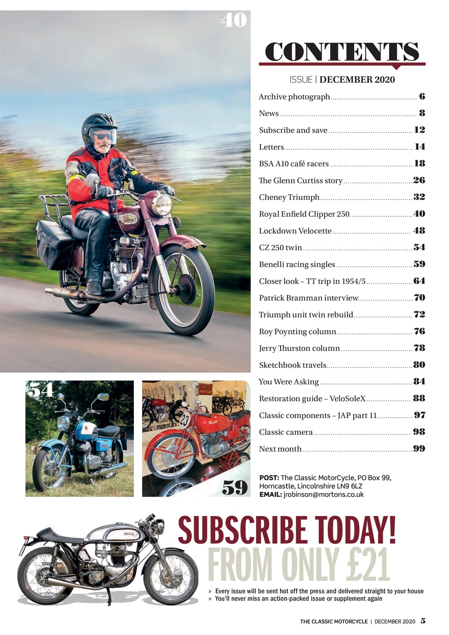 The Classic MotorCycle Magazine - 47-12 - December 2020 Back Issue