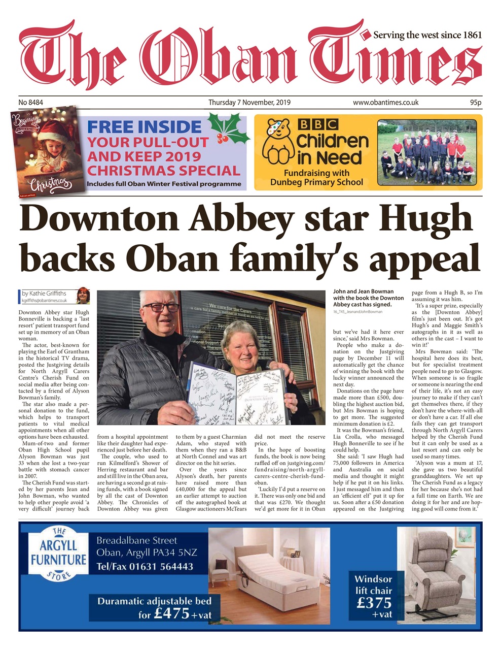 The Oban Times & Lochaber Times Magazine - 7th November 2019 Back Issue