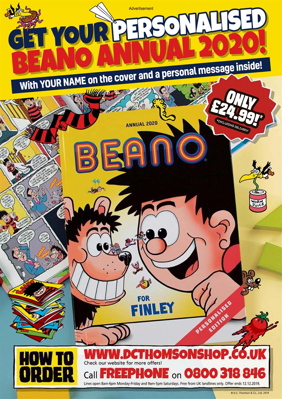 Beano Magazine - 16/11/2019 Back Issue