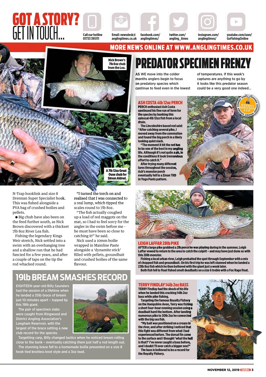 Angling Times Magazine - 12th November 2019 Edição anterior