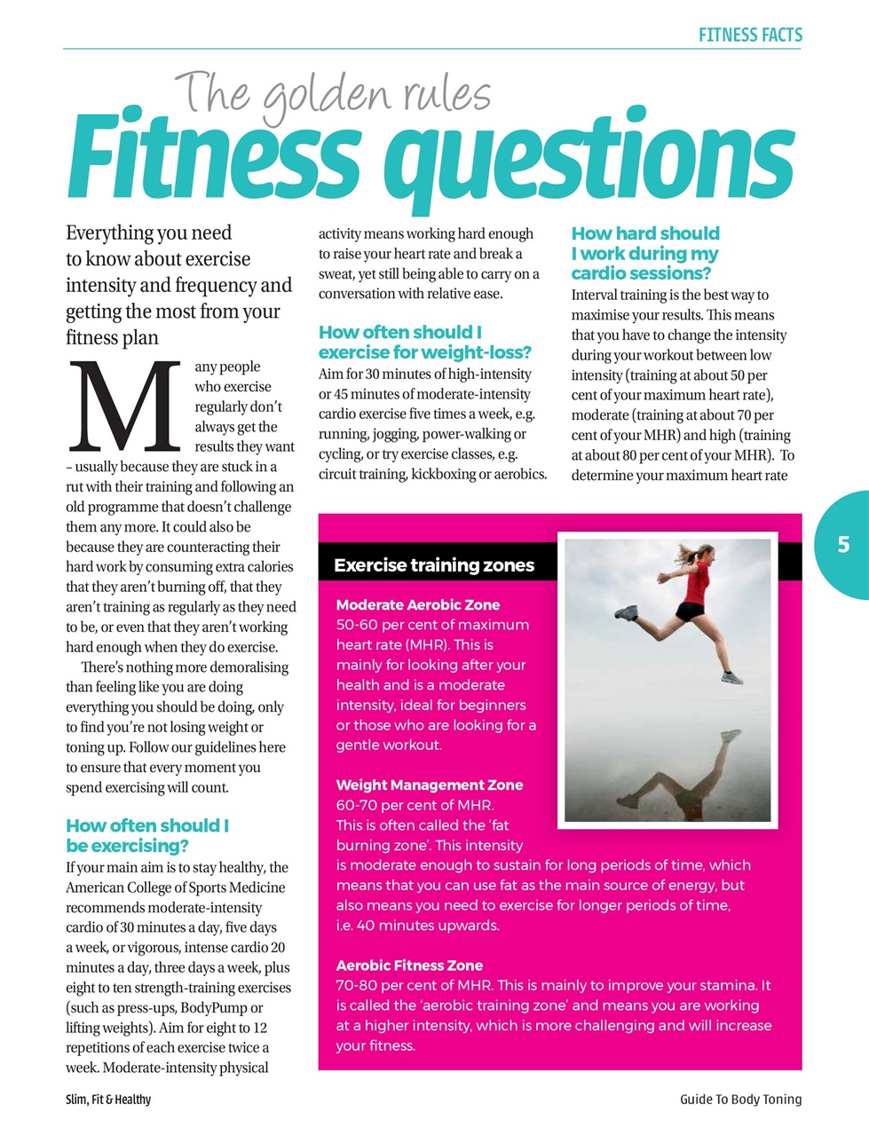 Slim Fit & Healthy Magazine - Guide to Body Toning Back Issue