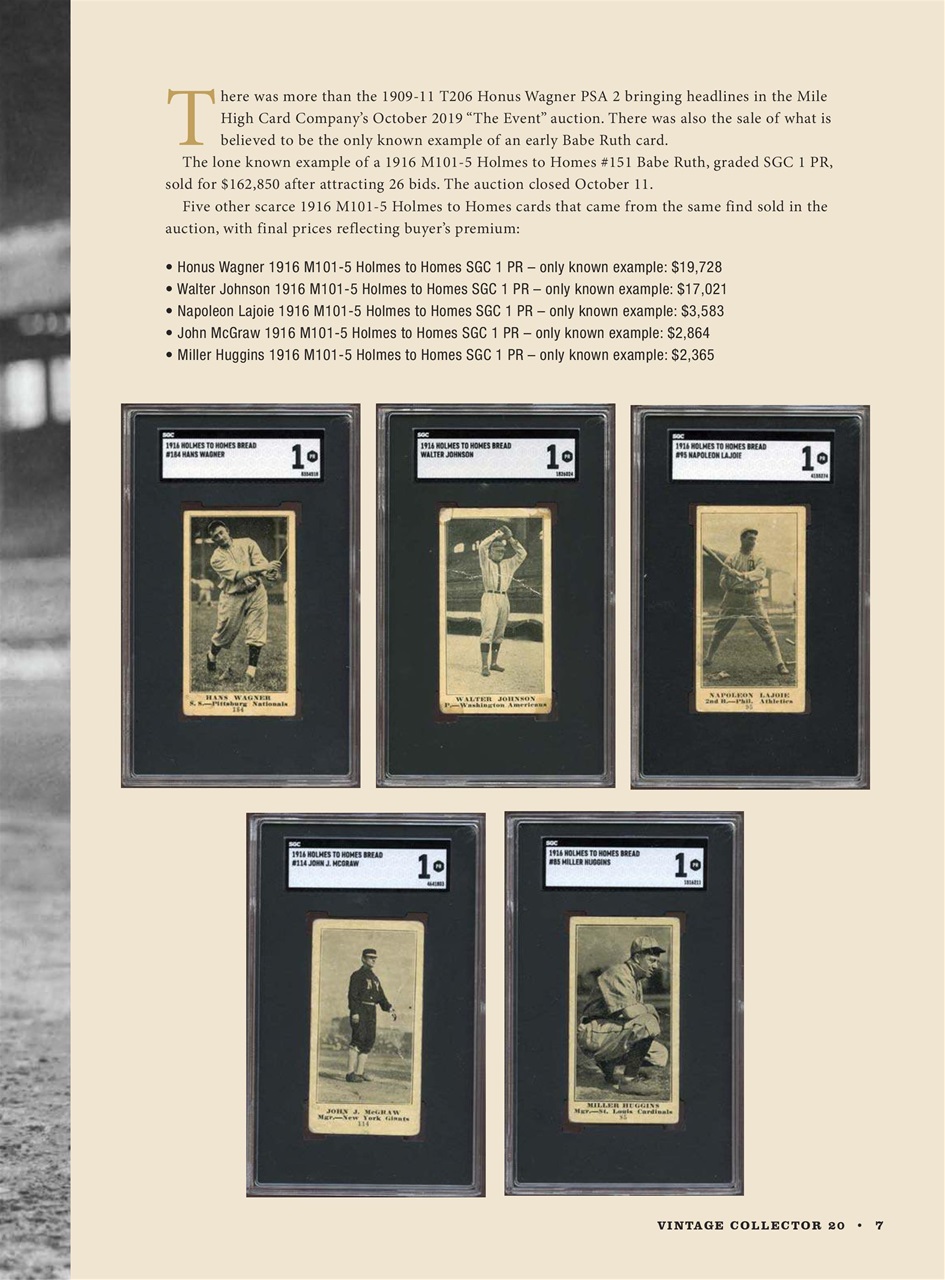 Beckett Vintage Collector Magazine - Dec/Jan 2019 Back Issue