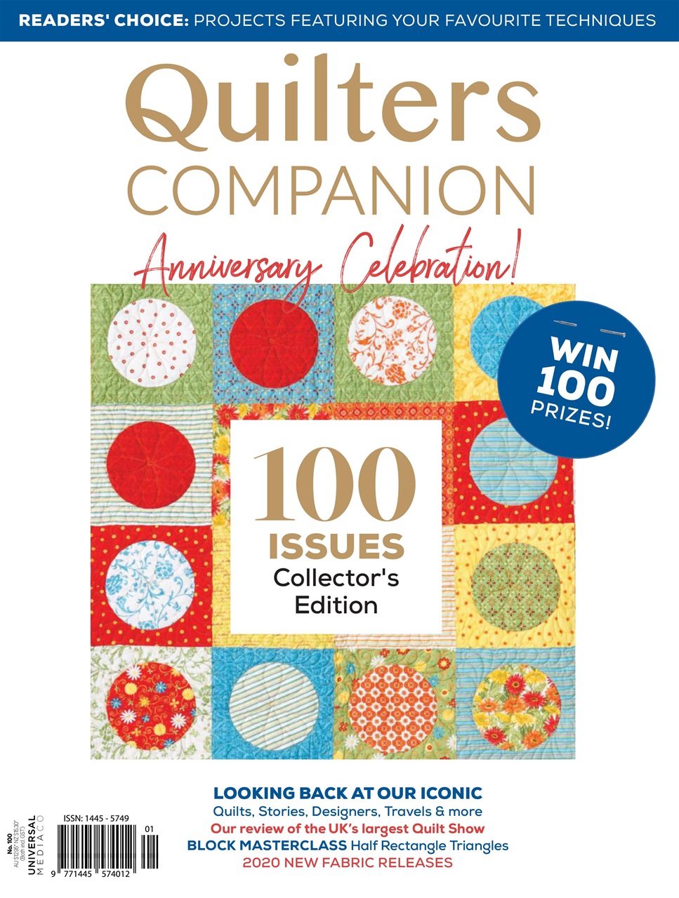 Quilters Companion Magazine - #100 Back Issue