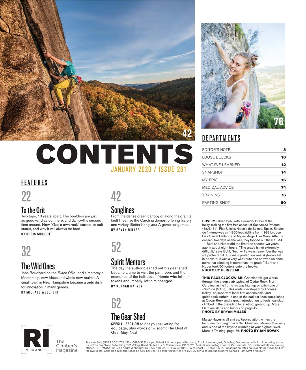 Rock and Ice Magazine - Dec/Jan 2020 Back Issue