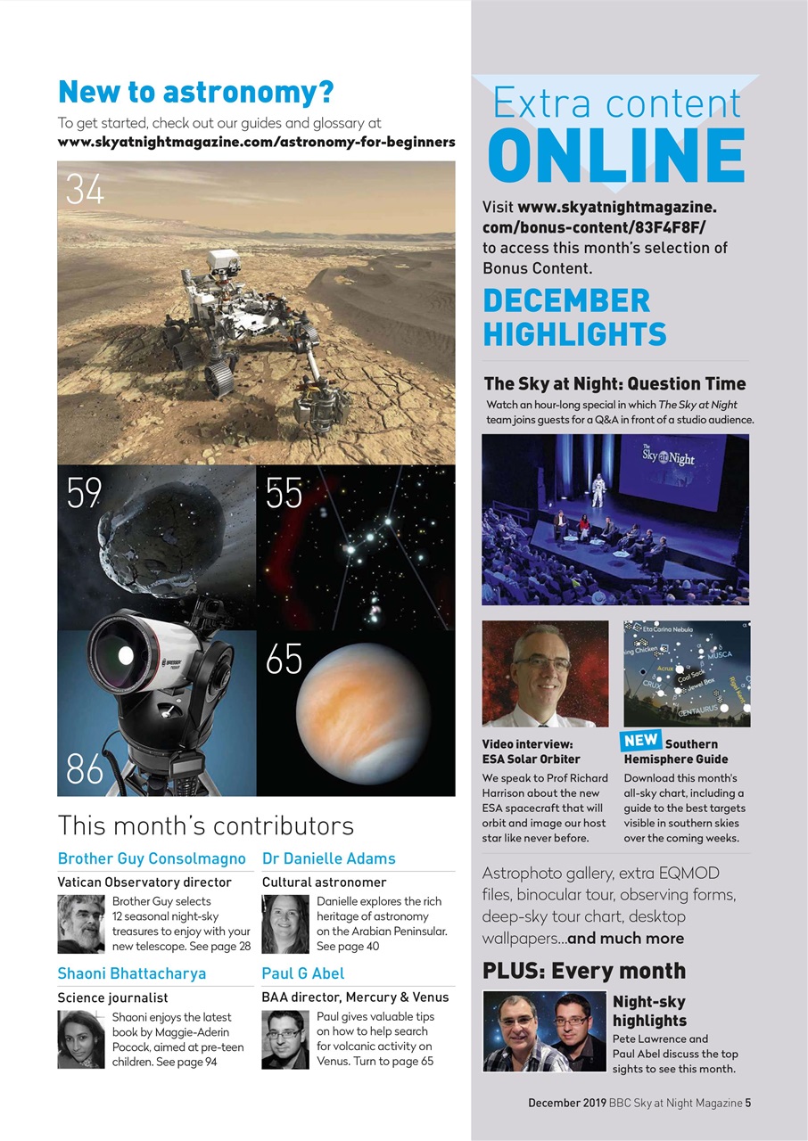 BBC Sky at Night Magazine - December 2019 Back Issue