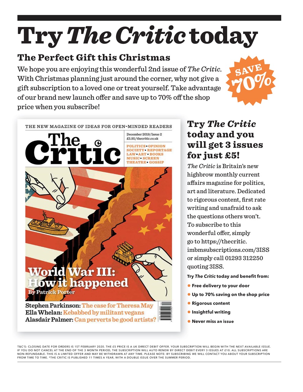 The Critic Magazine - December 2019 Back Issue
