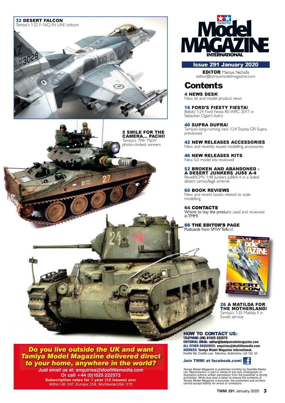 Tamiya Model Magazine - 291 Back Issue