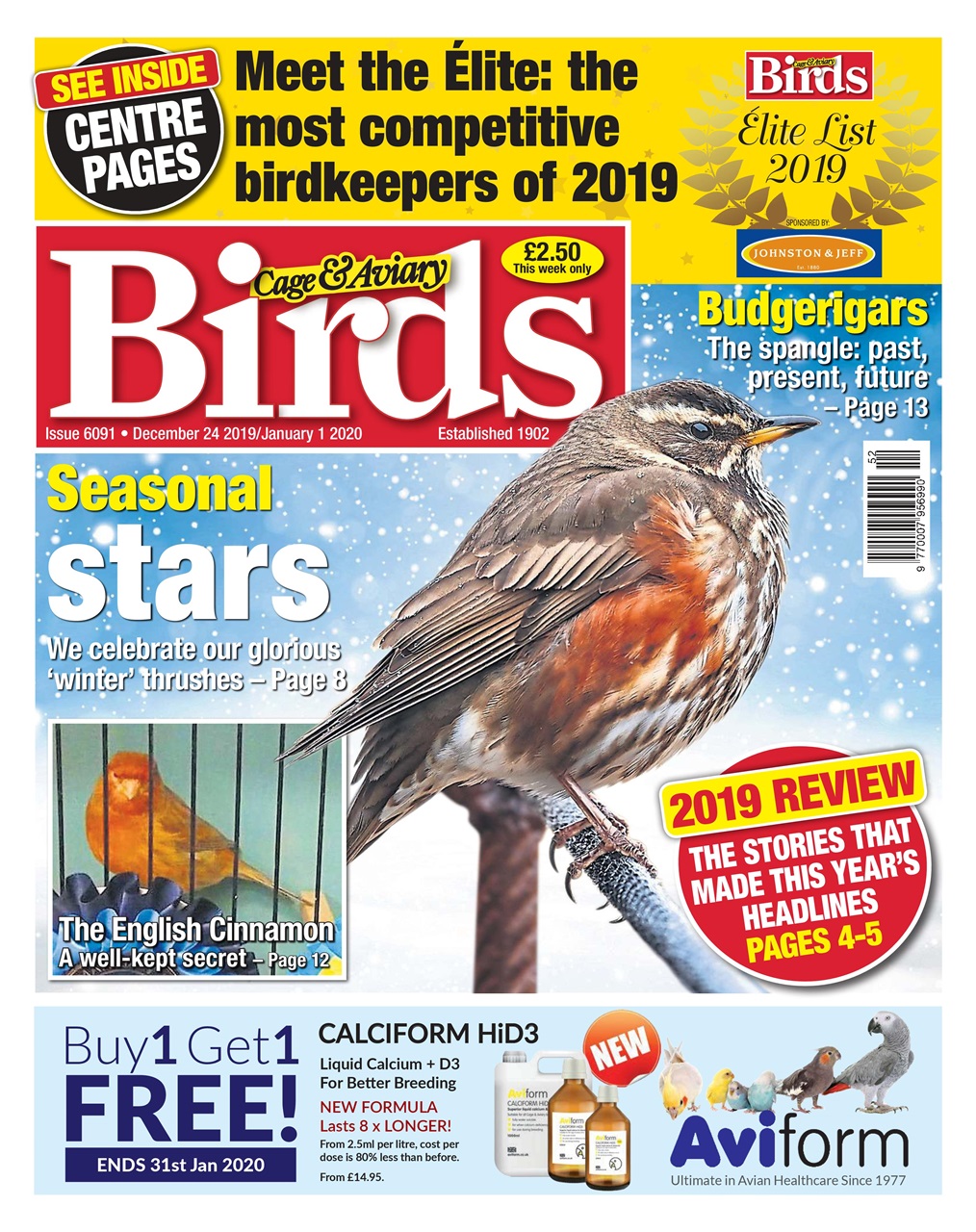 Cage & Aviary Birds Magazine - 24/12/2019 Back Issue