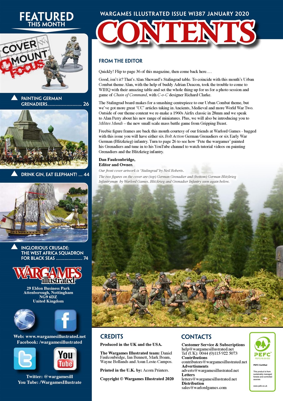 Wargames Illustrated Magazine - WI387 January 2020 Back Issue
