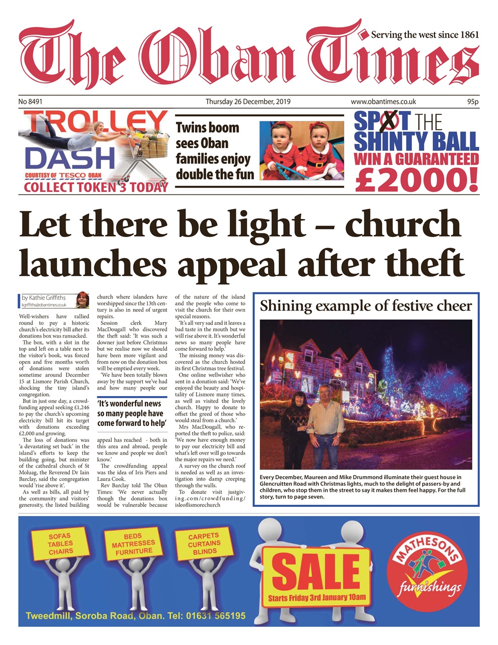 The Oban Times & Lochaber Times Magazine - 26/12/2019 Back Issue