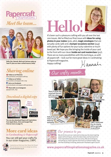 Papercraft Inspirations Magazine - February 2020 Subscriptions | Pocketmags