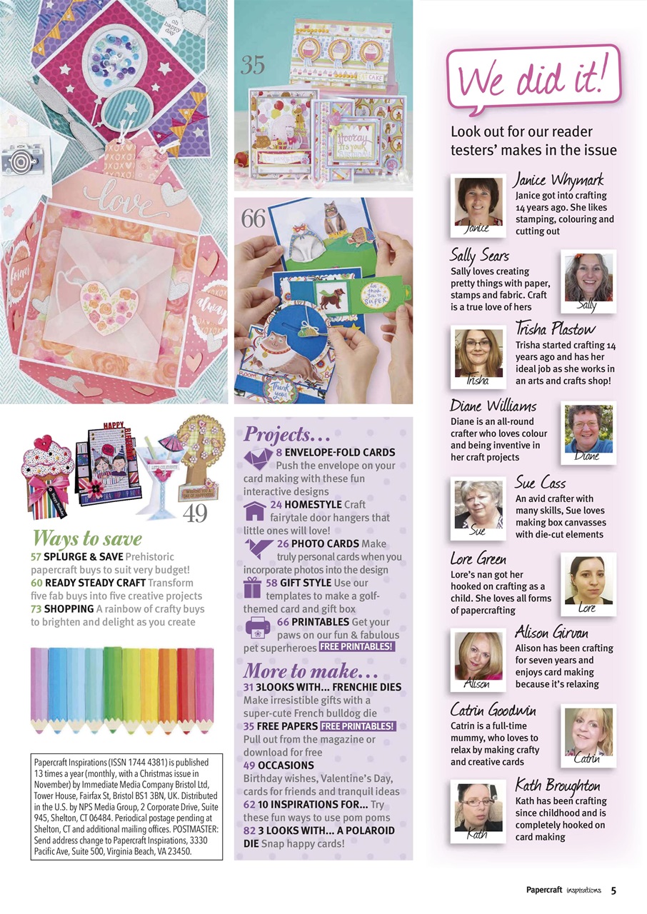 Papercraft Inspirations Magazine Subscriptions and February 2020 Issue