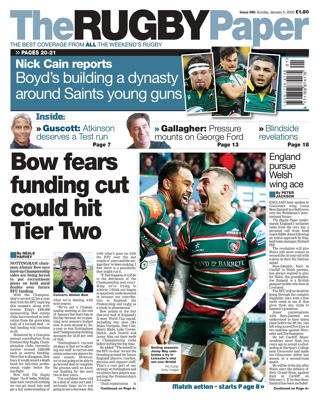 The Rugby Paper Magazine - 5th Jan 2020 Back Issue