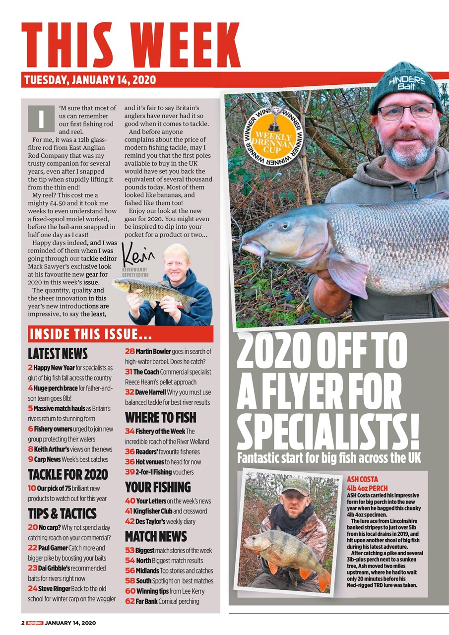 Angling Times Magazine - 14 Jan 2020 Back Issue