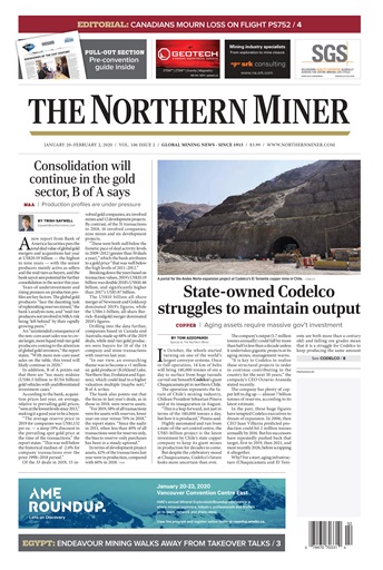 The Northern Miner Magazine - Vol. 106 No.2 Back Issue