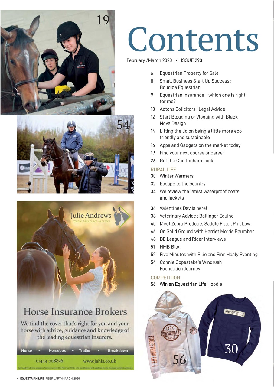 Equestrian Life Magazine - Feb-Mar 2020 Back Issue