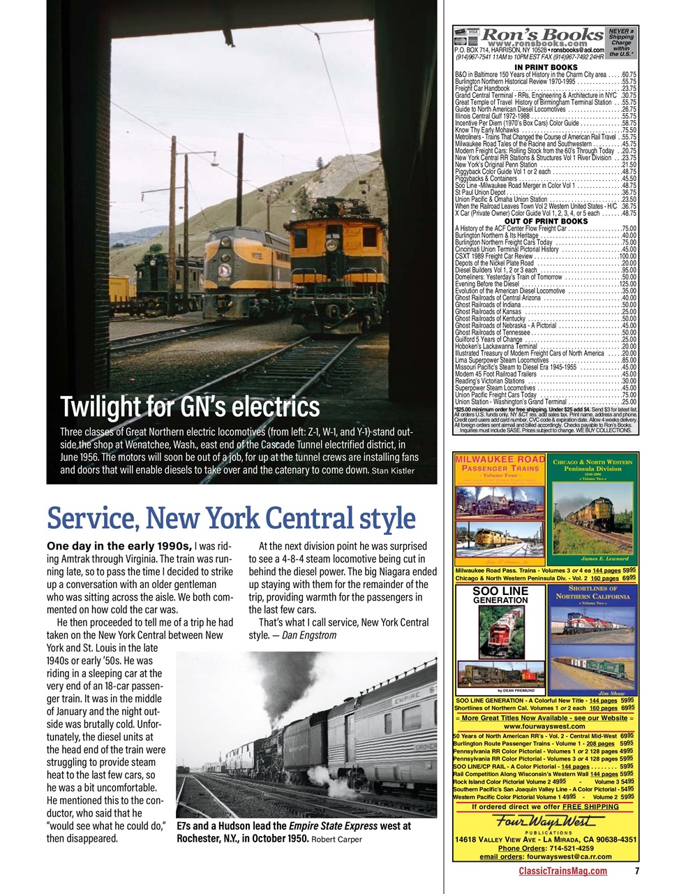 Classic Trains Magazine - March 2020 Back Issue