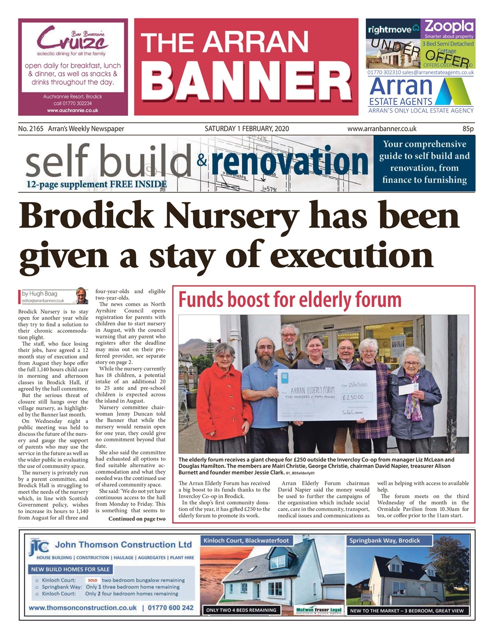Arran Banner Magazine - 1st February 2020 Back Issue