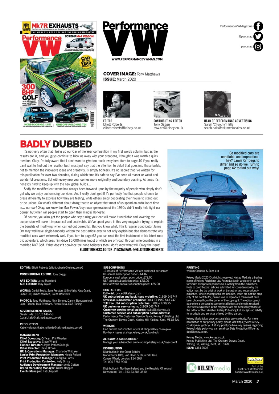 Performance VW Magazine - March 2020 Back Issue