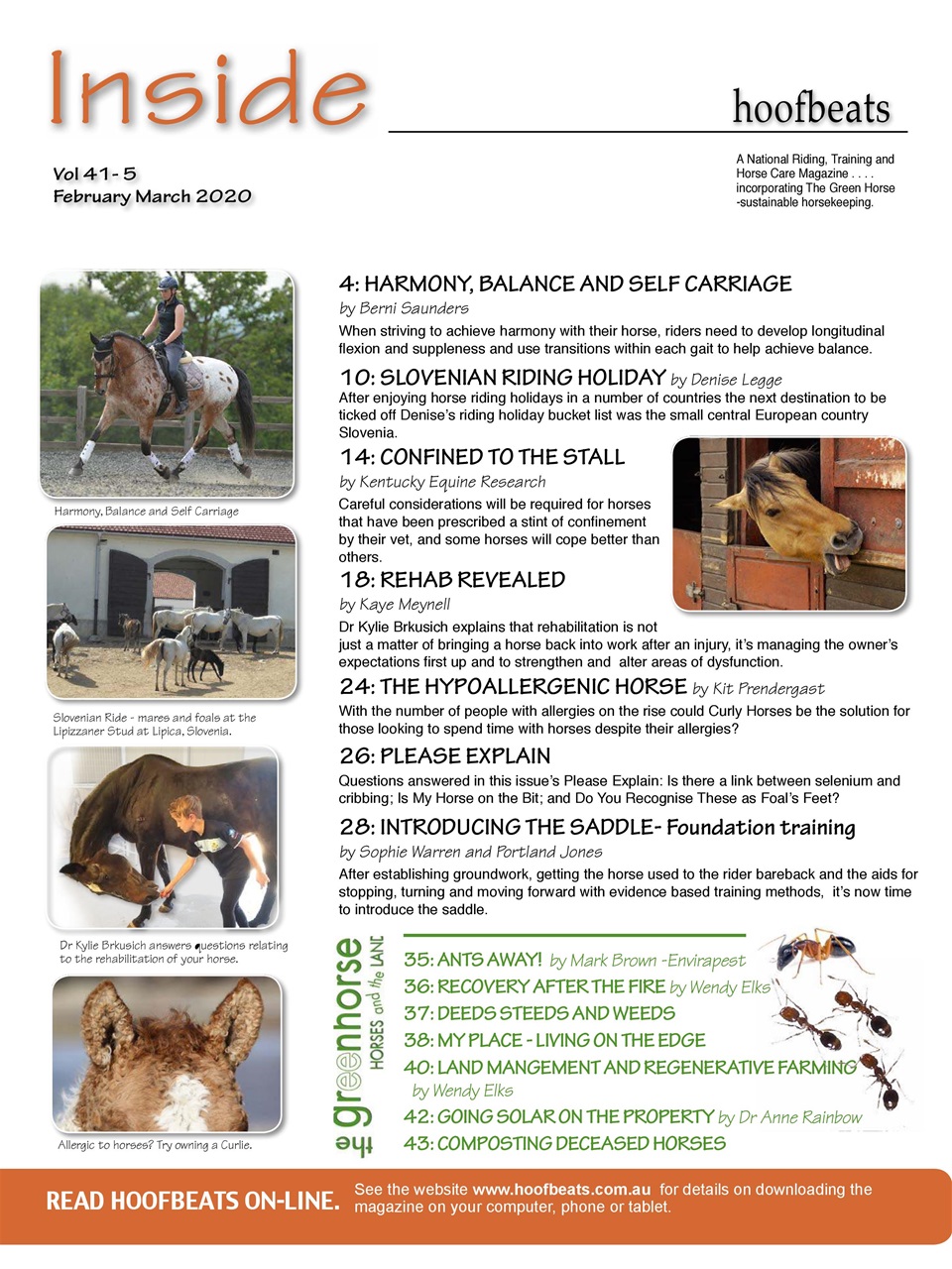 Hoofbeats Magazine - Feb/Mar 2020 Back Issue