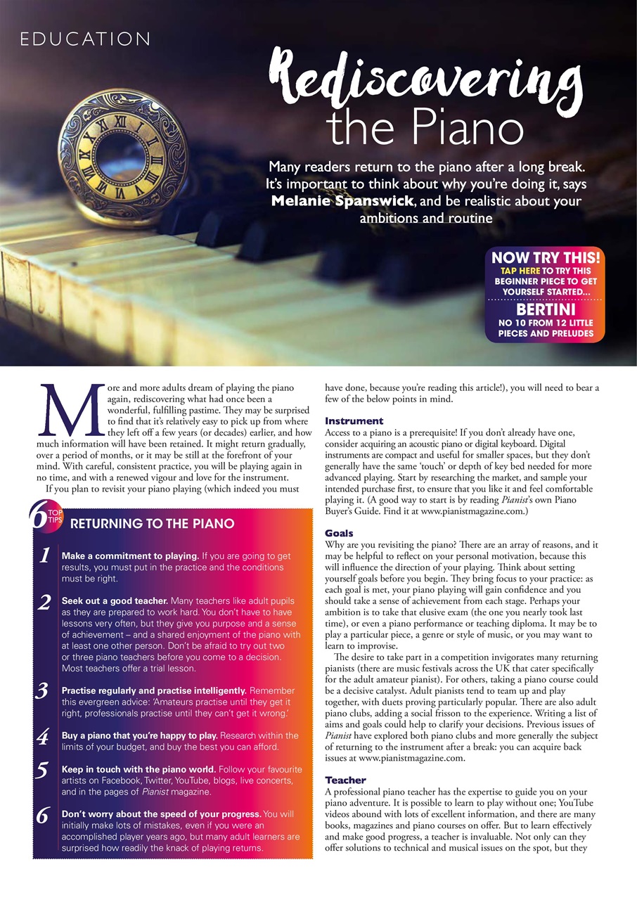 Pianist Magazine - Piano Techniques 2 Special Issue