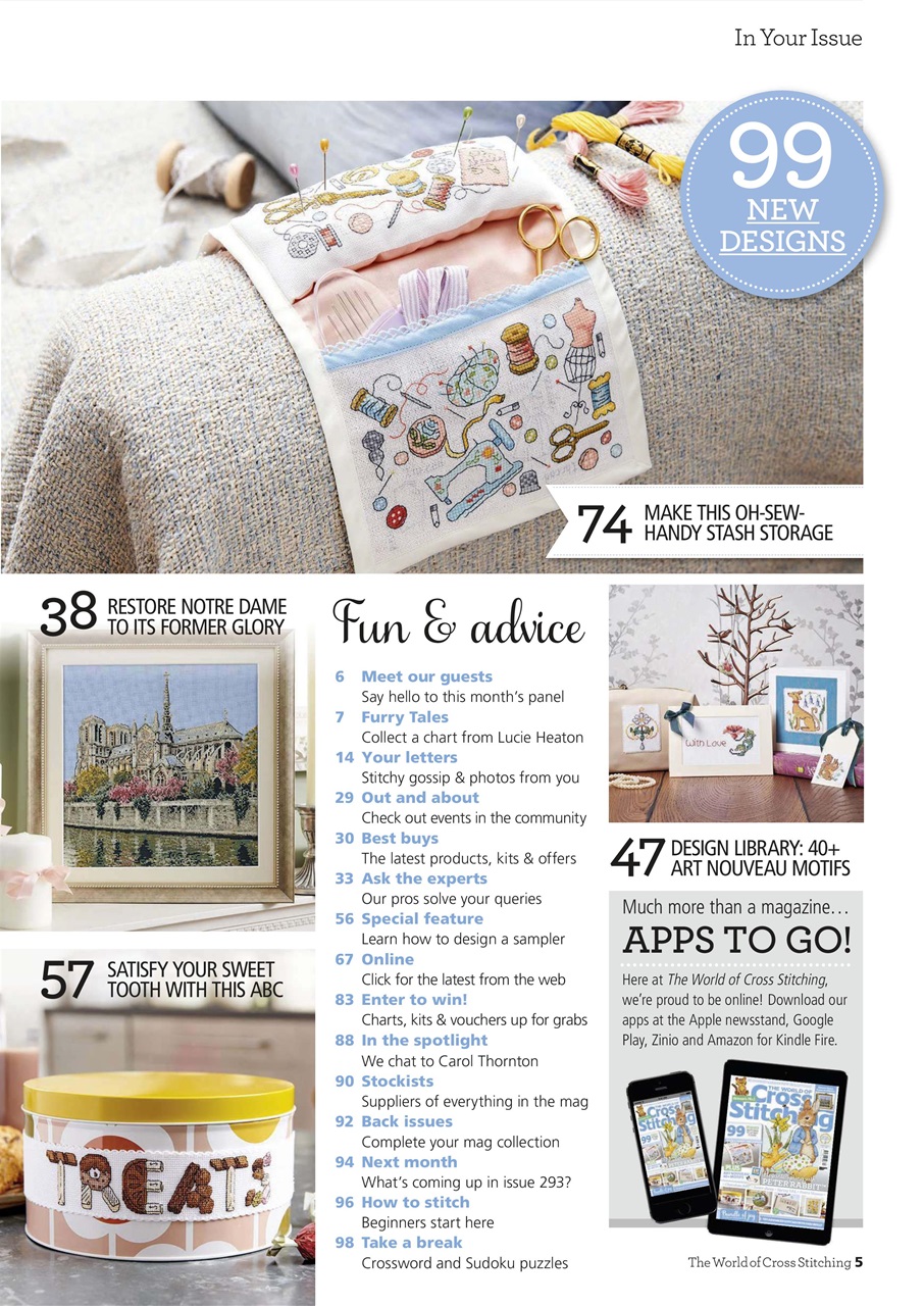The World of Cross Stitching Magazine - April 2020 Back Issue