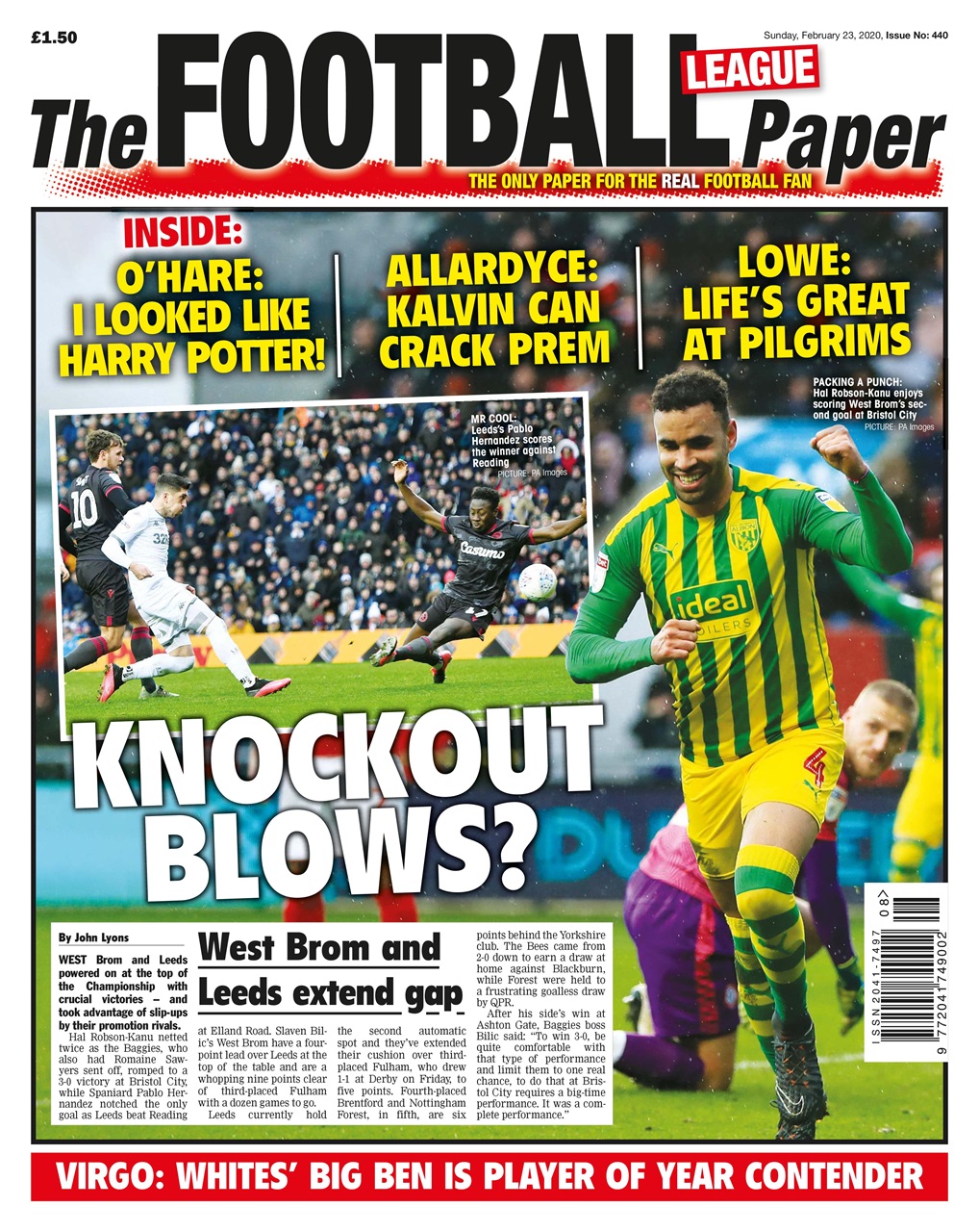 The Football League Paper Magazine - 23rd Feb 2020 Back Issue