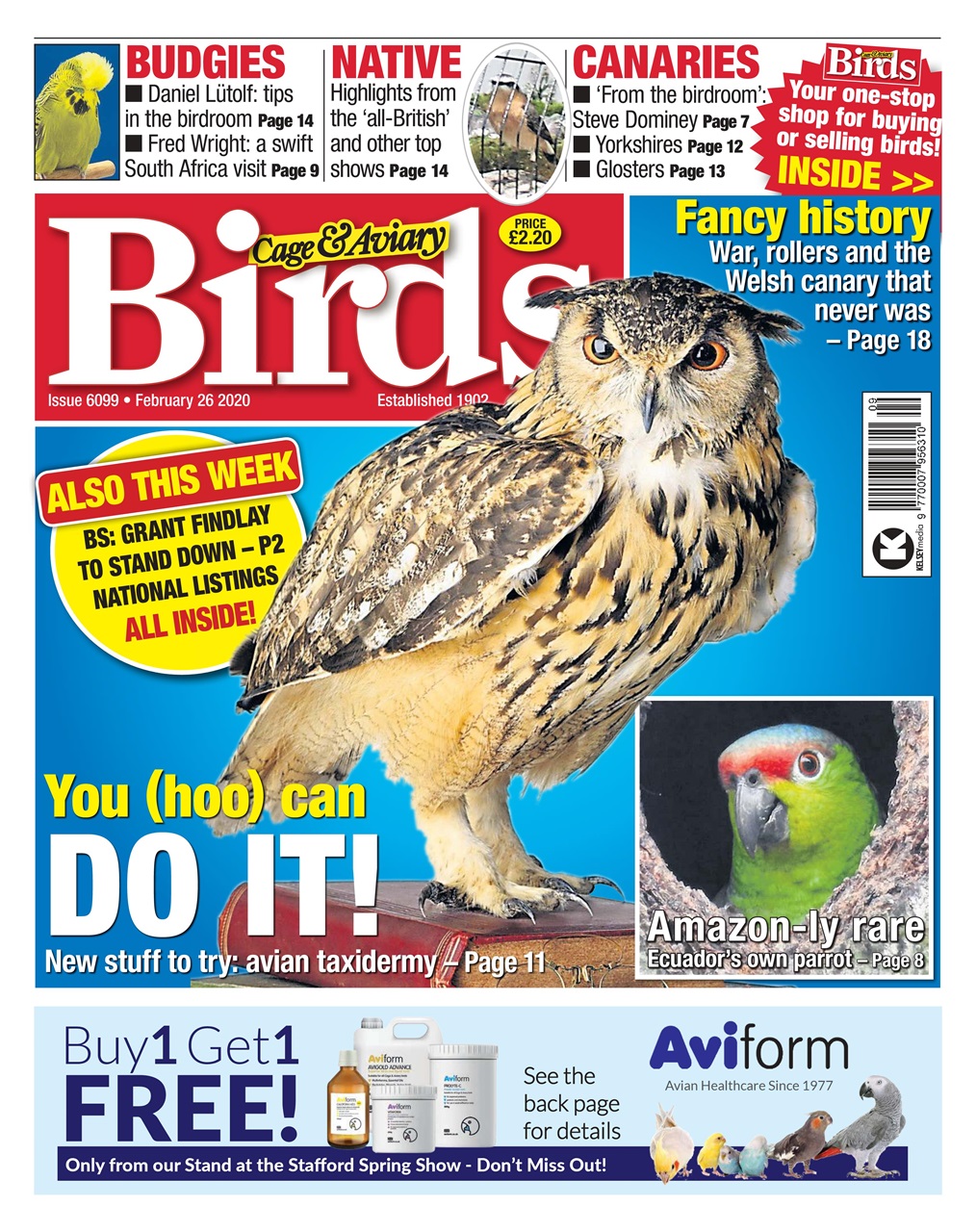 Cage & Aviary Birds Magazine - 26/02/2020 Back Issue