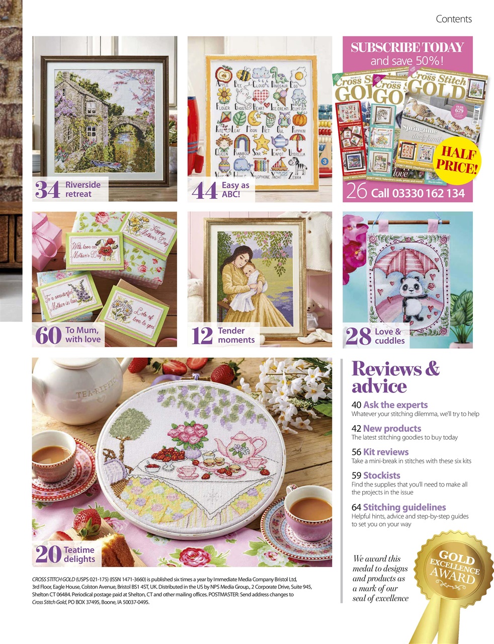 Cross Stitch Gold Magazine - March 2020 Subscriptions | Pocketmags