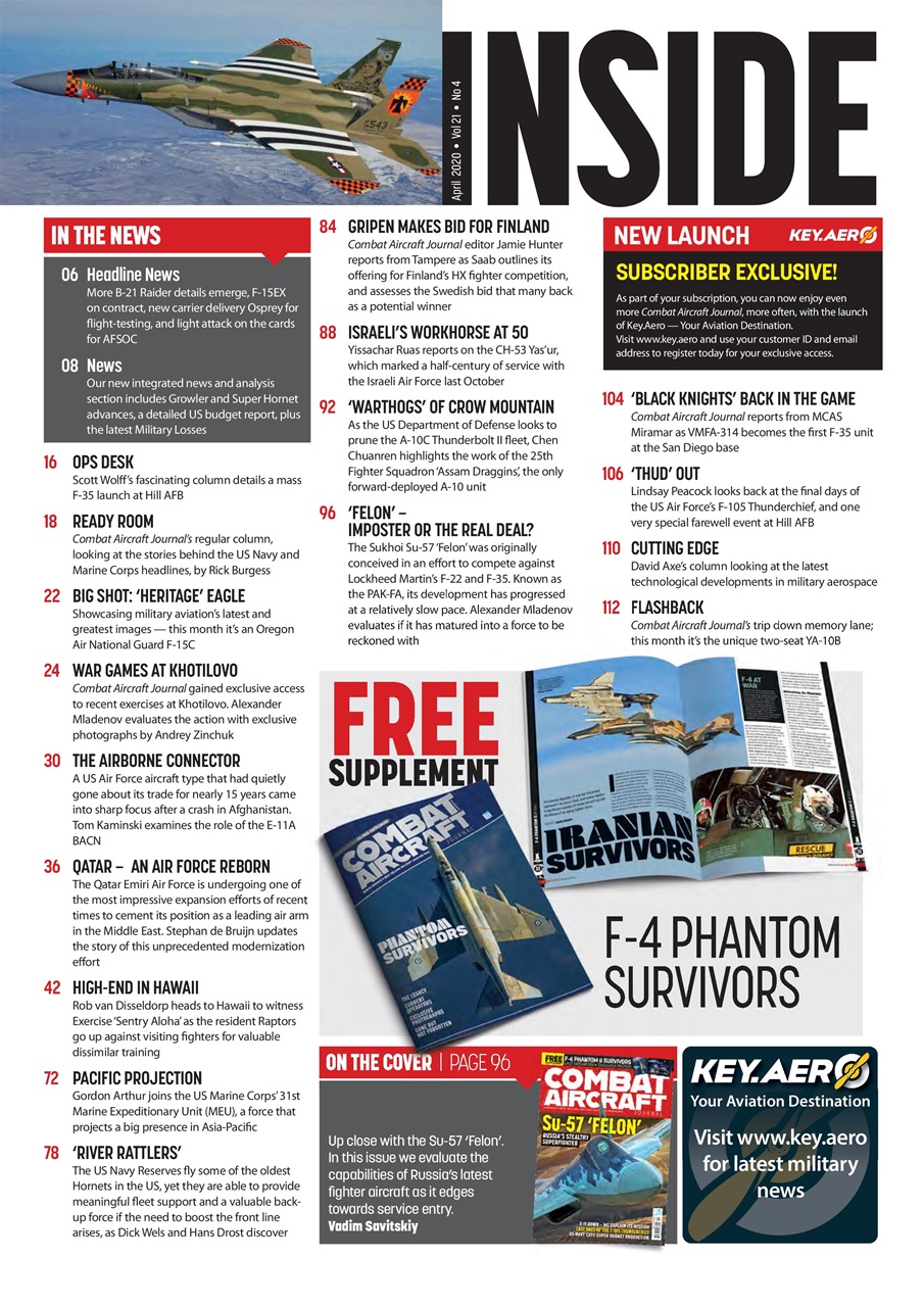 Combat Aircraft Journal Magazine - April 2020 Subscriptions | Pocketmags