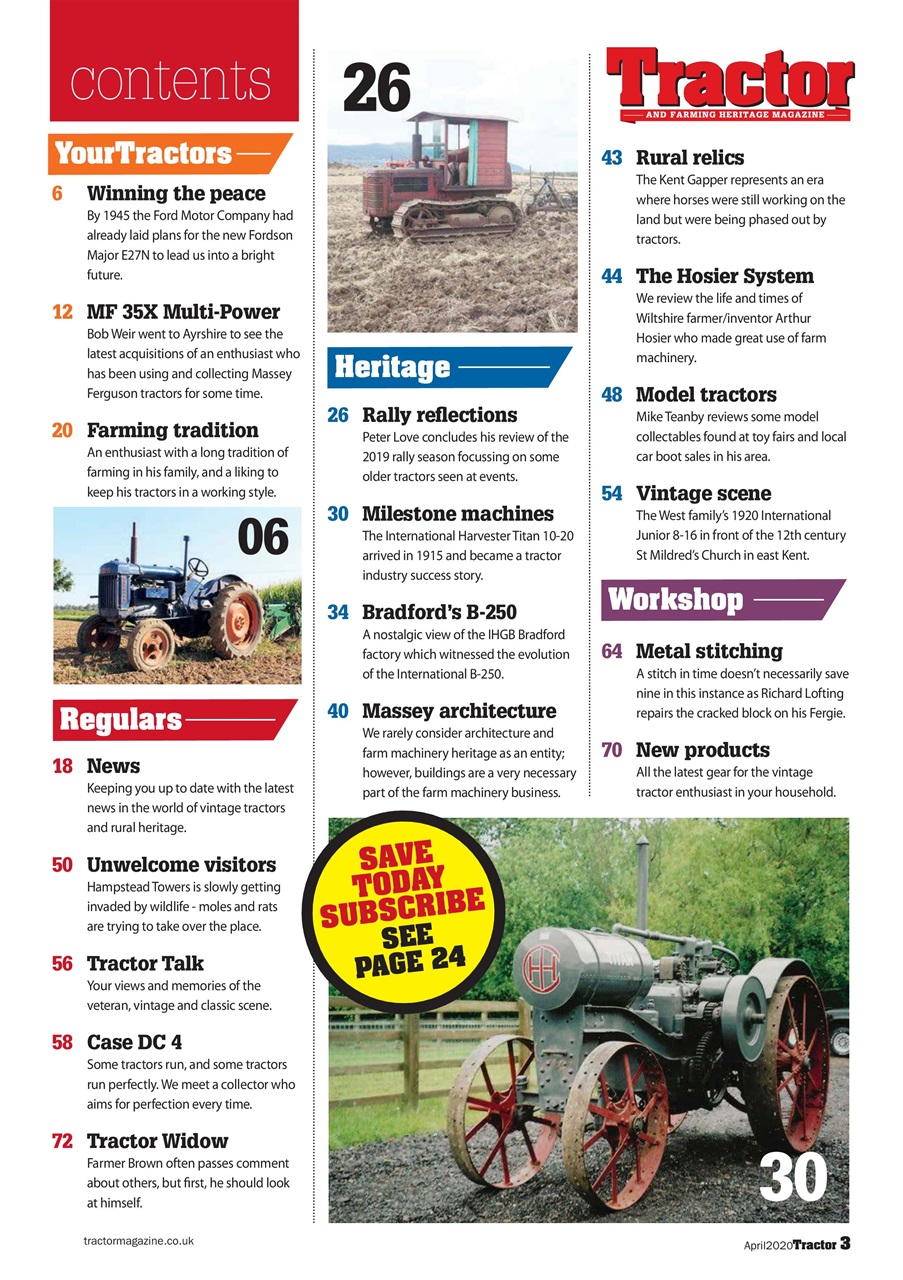 Tractor & Farming Heritage Magazine - April 2020 Back Issue