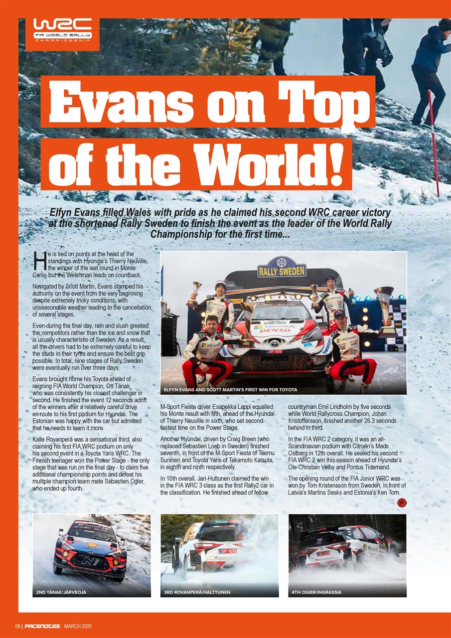 Pacenotes Rally magazine - Issue 186 - Mar 2020 Back Issue