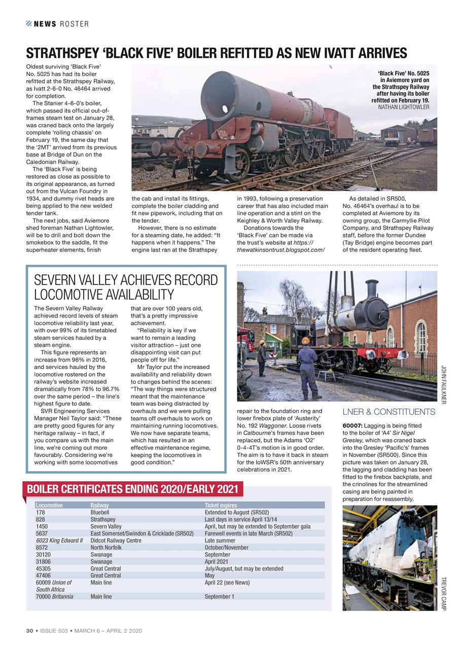 Steam Railway Magazine - Issue 503 Back Issue