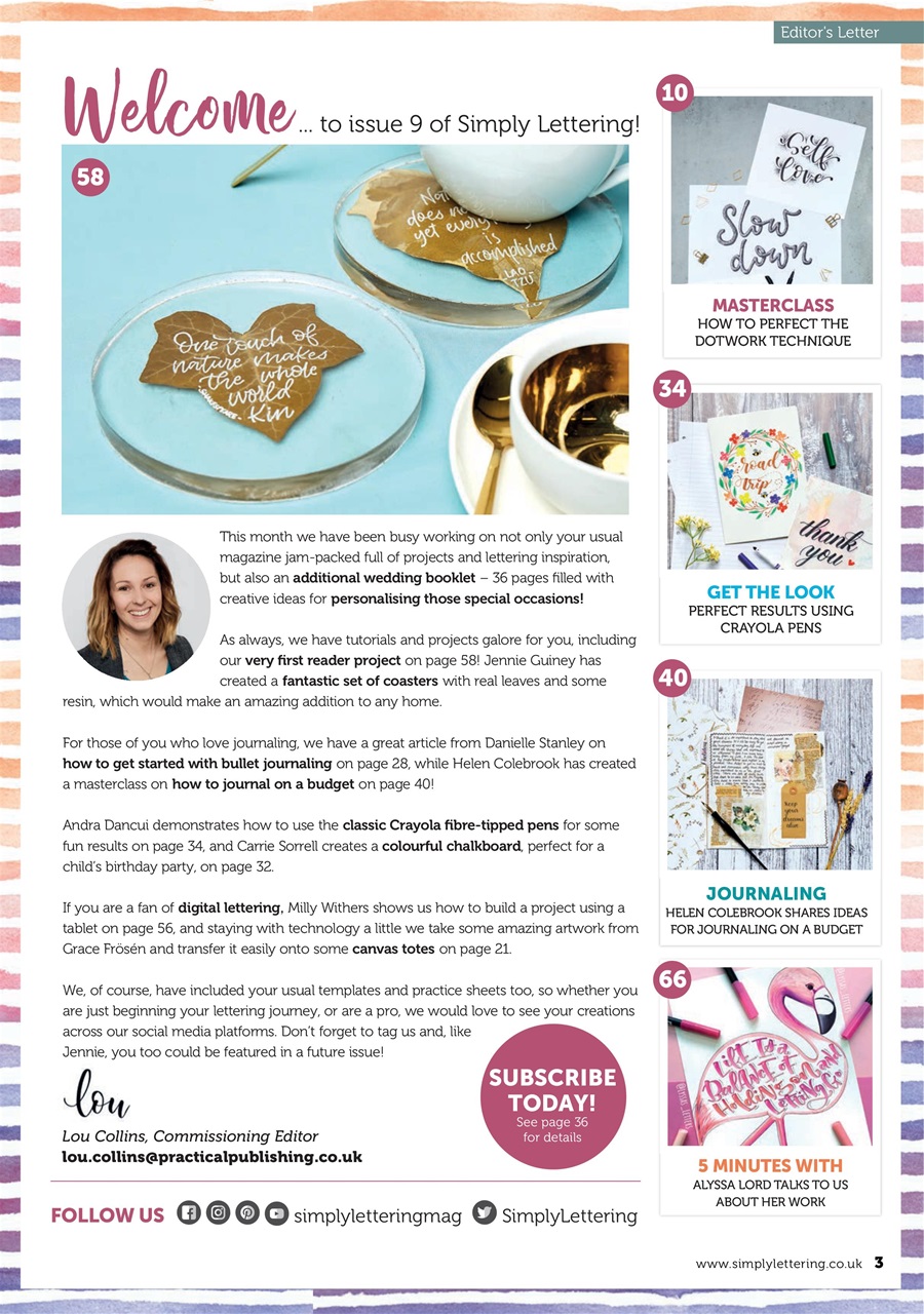 Simply Lettering Magazine - Issue 09 Subscriptions | Pocketmags