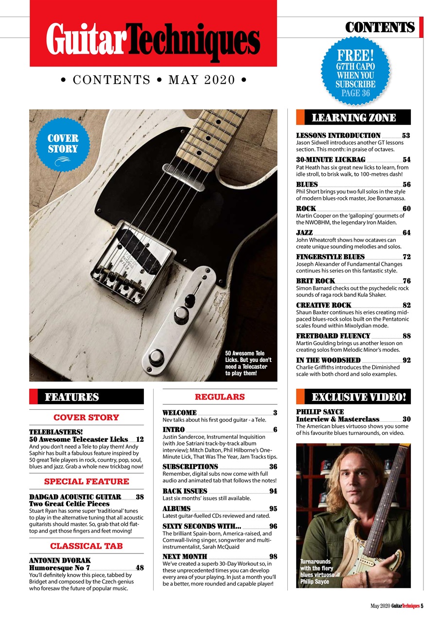 Guitar Techniques Magazine - May 2020 Subscriptions | Pocketmags