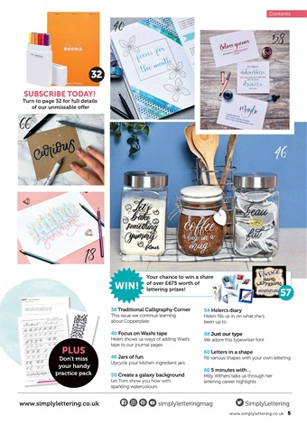 Simply Lettering Magazine - Issue 10 Subscriptions | Pocketmags